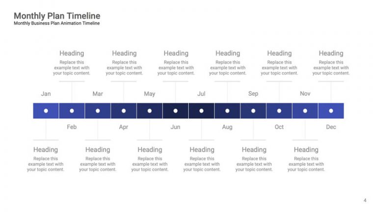 Best Monthly Plan Timelines Diagram PowerPoint (PPT) Template for 2022 ...