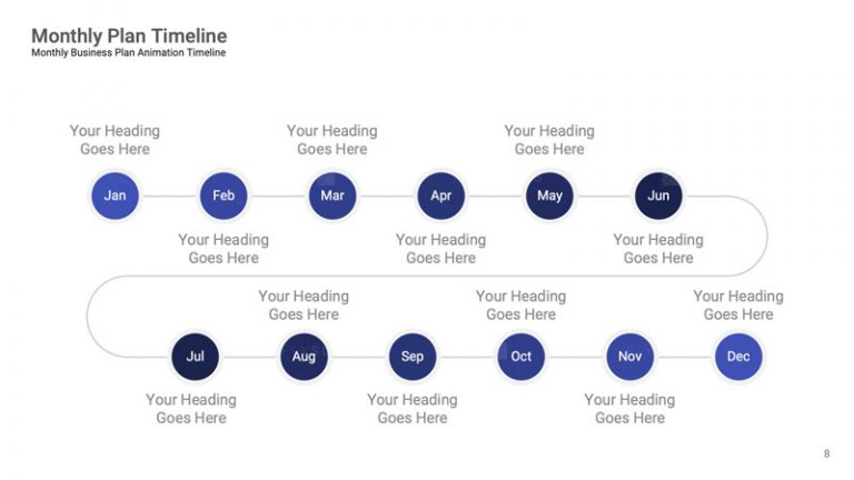 Best Monthly Plan Timelines Diagram PowerPoint (PPT) Template for 2022 ...